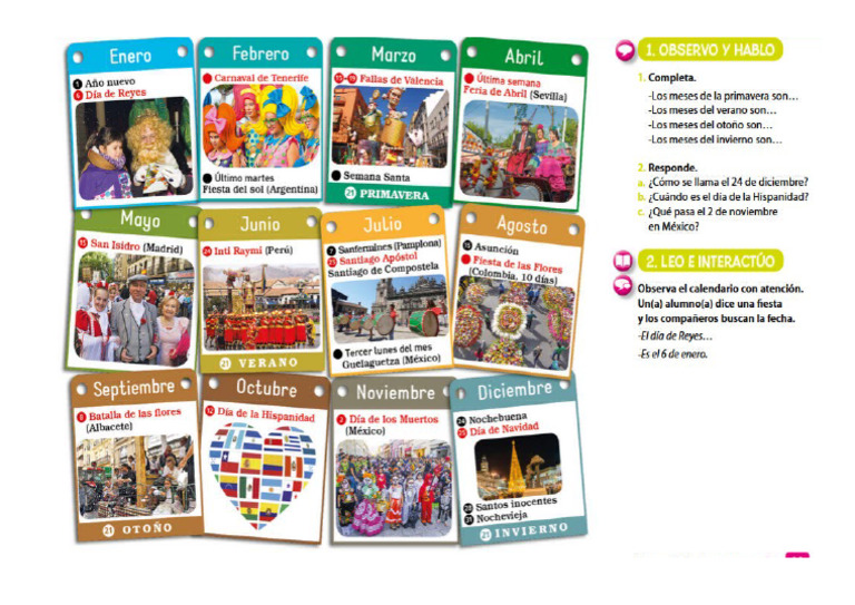 DM Calendario Fiestas Hispanas | PDF