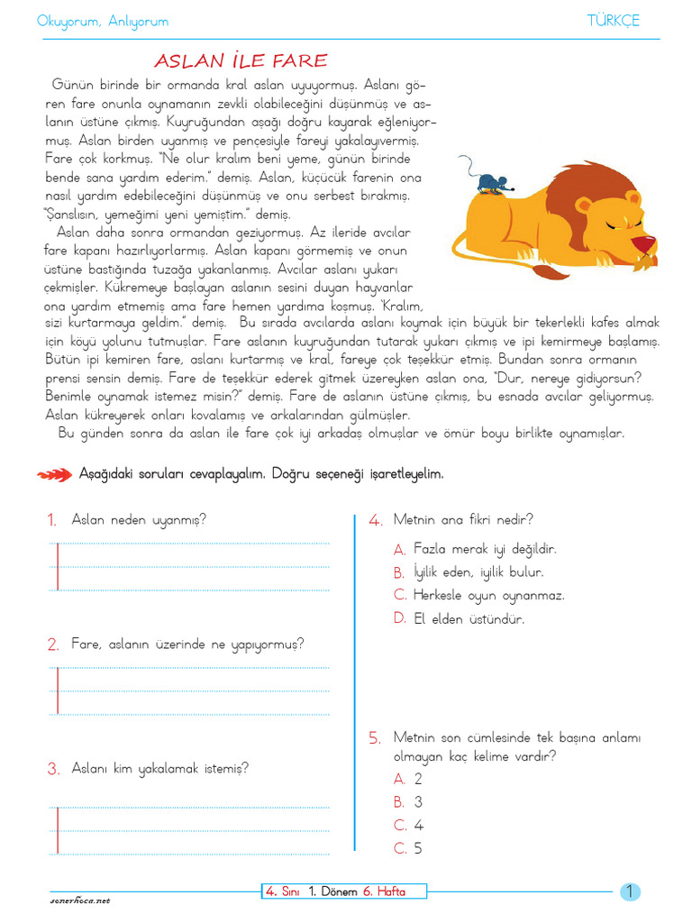 4.-sinif-6.-hafta-haftalik-odev-2 | PDF