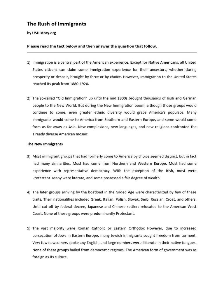 Immigration Trends and Challenges | PDF | Part Of Speech | Adverb