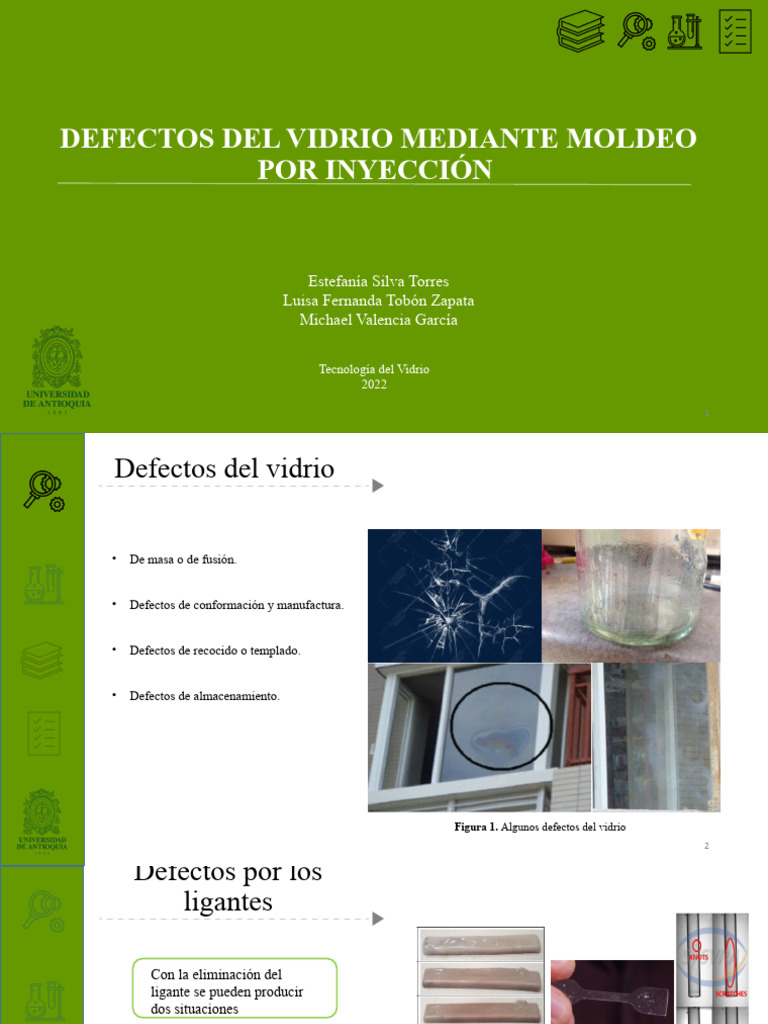 Defectos del vidrio por inyección | PDF | Química | Materiales