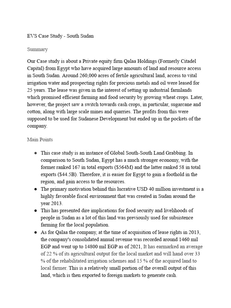 Hashi-EVS Case Study | PDF | Sudan | Natural Environment