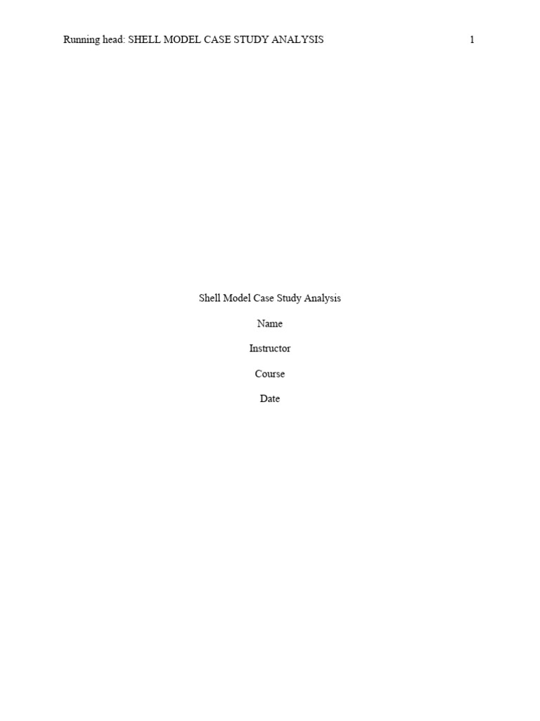 Shell Model Case Study Analysis Edited | PDF | Aviation | Aviation ...