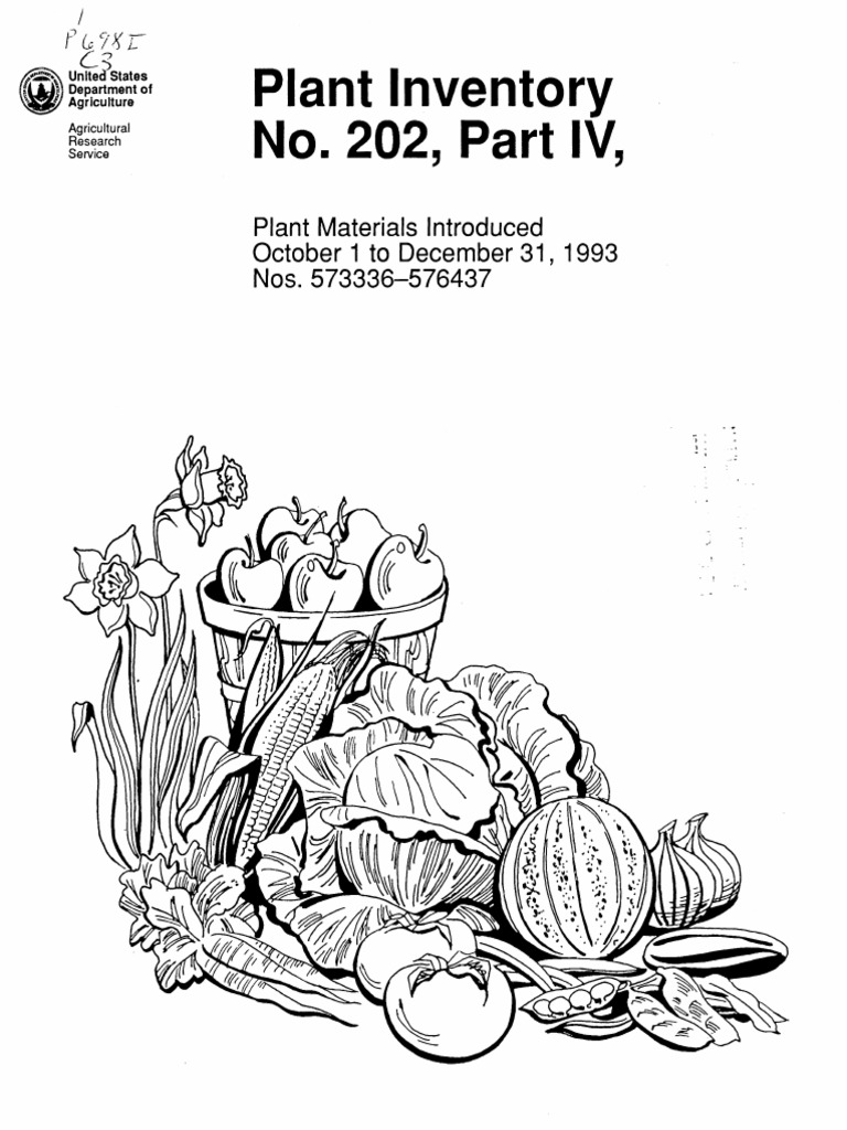 Plant Inventory No. 202, Part IV | PDF | Agriculture | Food Industry