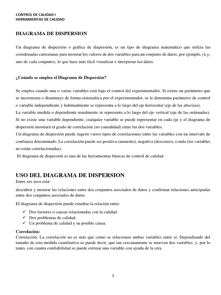 Diagrama de Dispersión | PDF | Gráfico de dispersión | Análisis estadístico