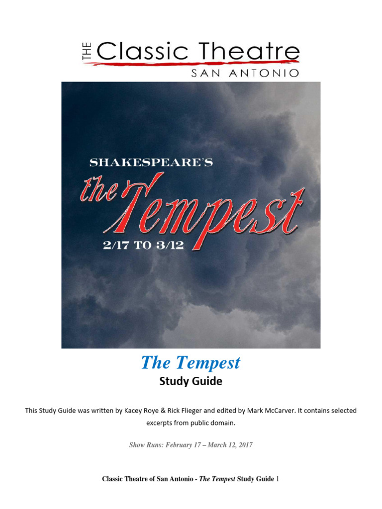The Tempest Study Guide | PDF | The Tempest