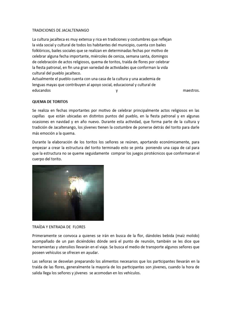 Tradiciones y Cultura de Jacaltenango | PDF | Ropa | Telar