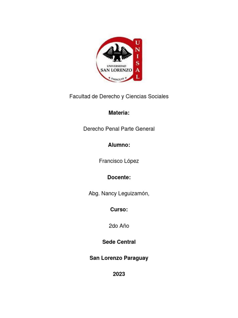 Trabajo Practico De Derecho Penal Parte General Pdf Derecho Penal 8115