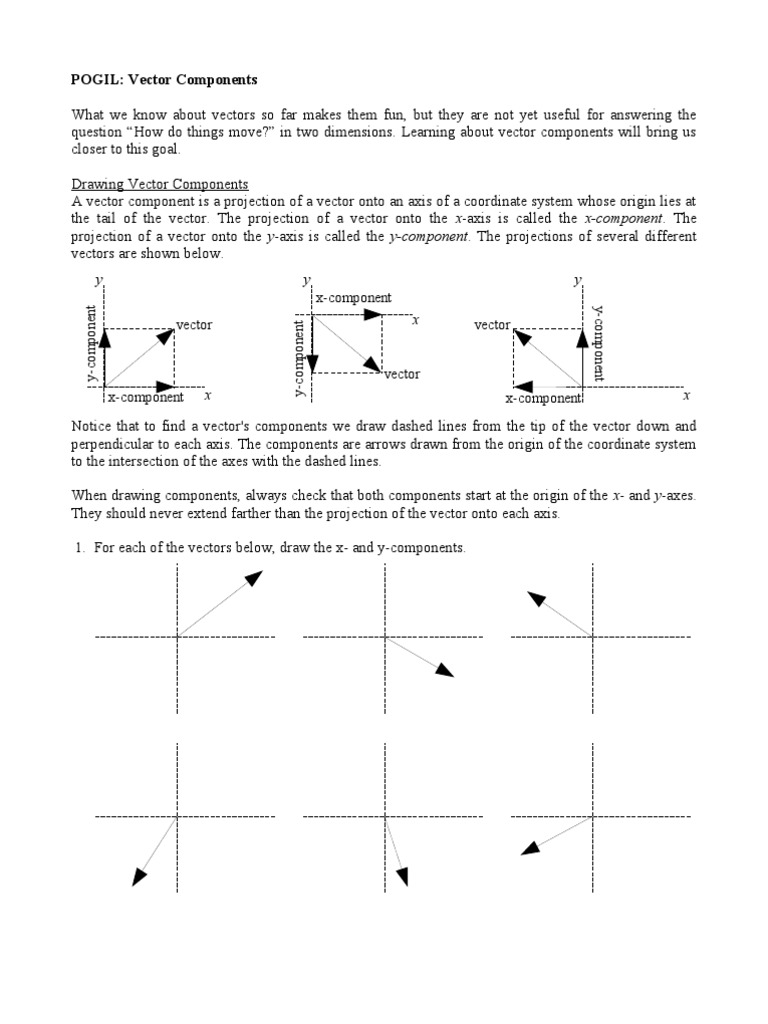 Vector Components | PDF | Euclidean Vector | Cartesian Coordinate System
