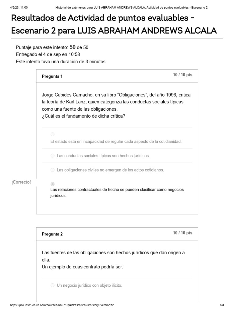 Historial de Exámenes para LUIS ABRAHAM ANDREWS ALCALA - Actividad de Puntos Evaluables ...