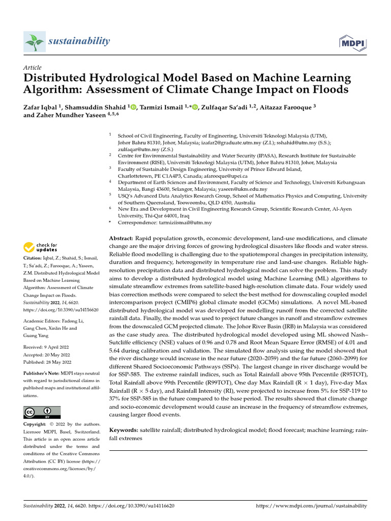 Distributed Hydrological Model Based On Machine Learning | PDF | Conceptual Model | General ...
