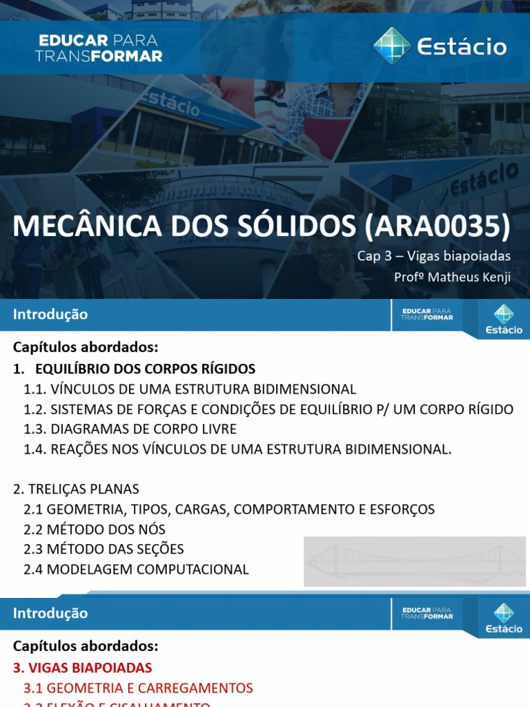 Mec Nica Dos S Lidos - Cap 3 | PDF | Estresse (Mecânica) | Flexão (Física)