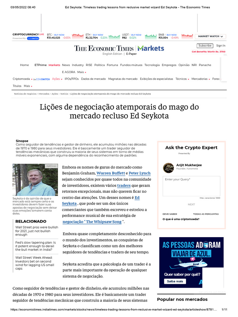 Ed Seykota - Timeless Trading Lessons From Reclusive Market Wizard Ed ...