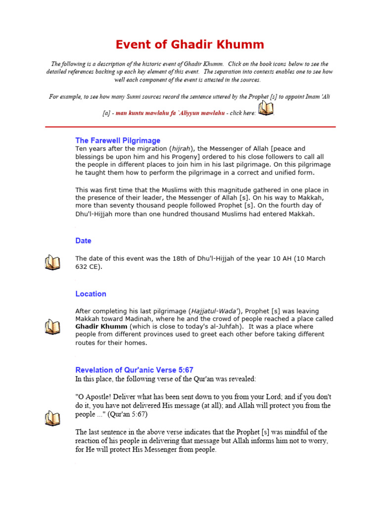 Event of Ghadir Khumm | PDF | Ali | Muhammad