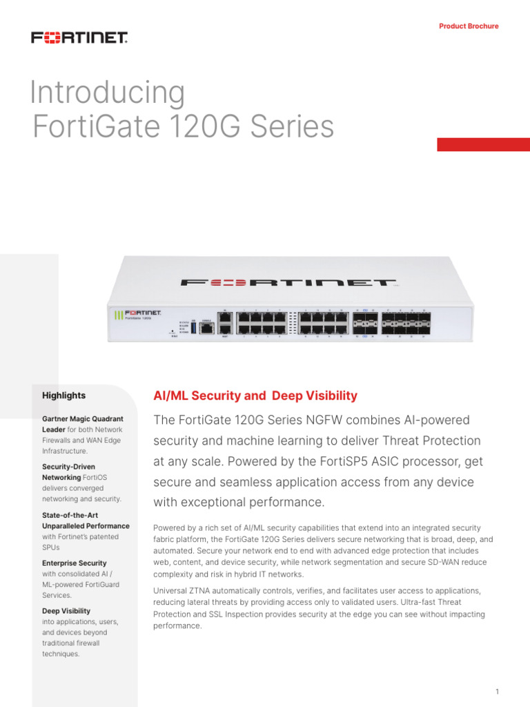 Fortigate 120g Series | PDF | Computer Network | Computer Networking