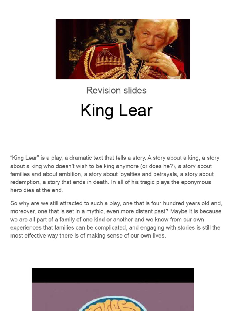 Revision Slides King Lear | PDF | King Lear | Dementia