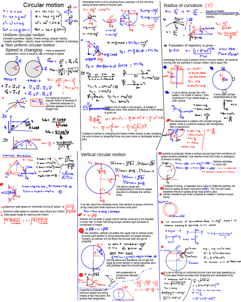 Circular Motion Revision | PDF | Acceleration | Mechanics