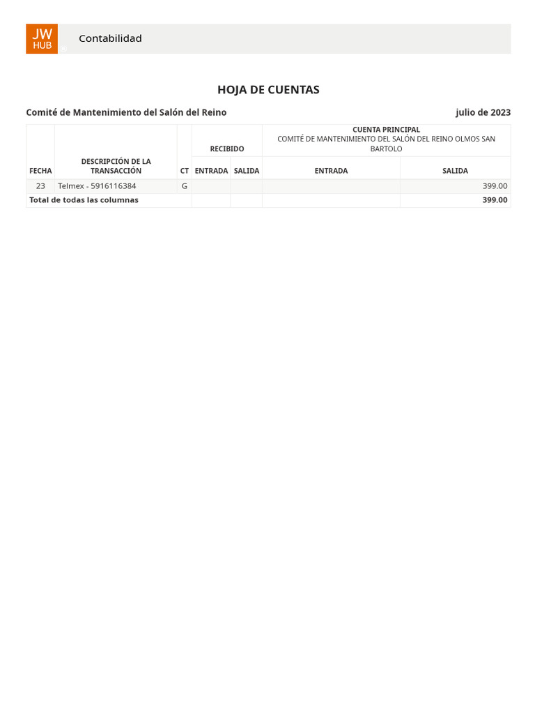 Contabilidad - JW Hub | PDF | Servicios financieros | Dinero