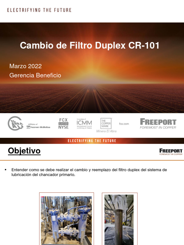 Instructivo de Cambio de Filtro de Lubricación Duplex | PDF