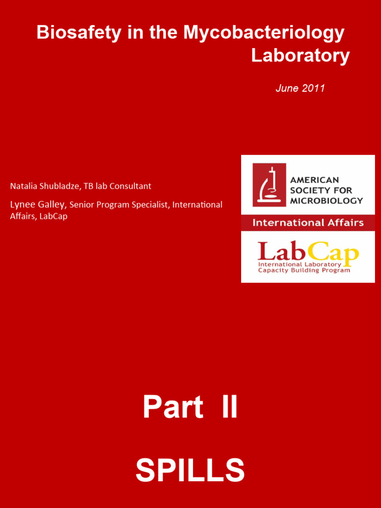 Module 2 Biosafety Spills Eng | PDF | Personal Protective Equipment | Disinfectant