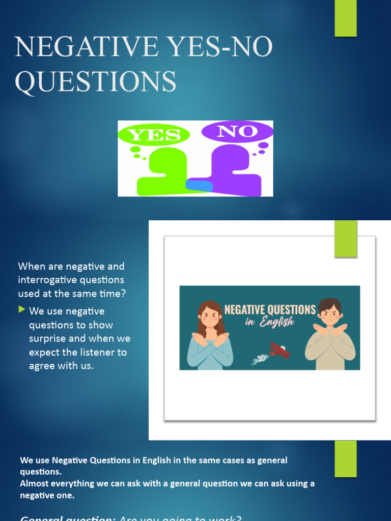 Understanding Negative Yes-No Questions | PDF | Self-Improvement