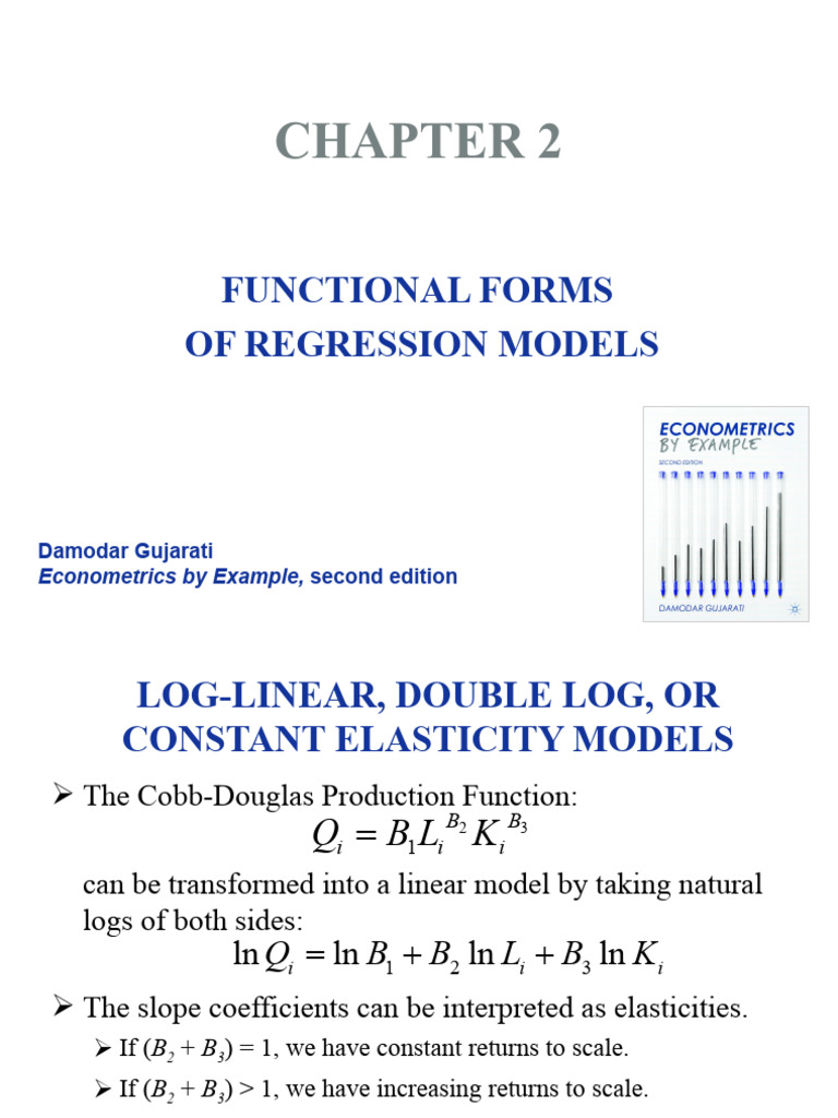 Functional Forms of Regression | PDF | Linear Regression | Teaching ... Functional Forms of Regression | PDF | Linear Regression | Teaching ...