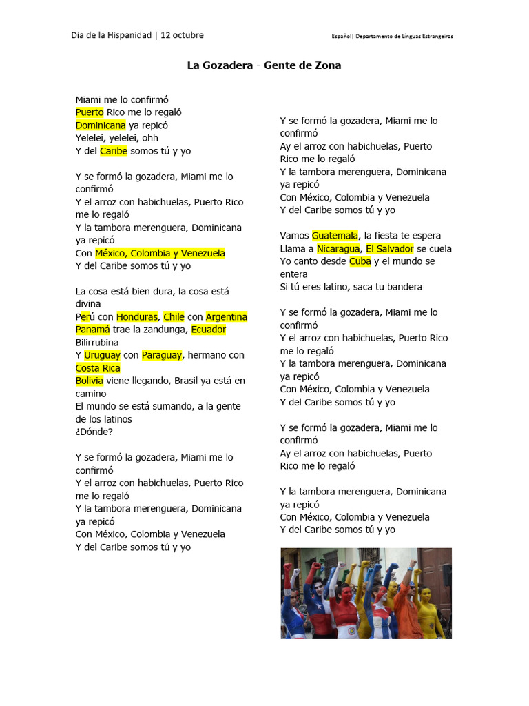 La Gozadera - Letra | PDF