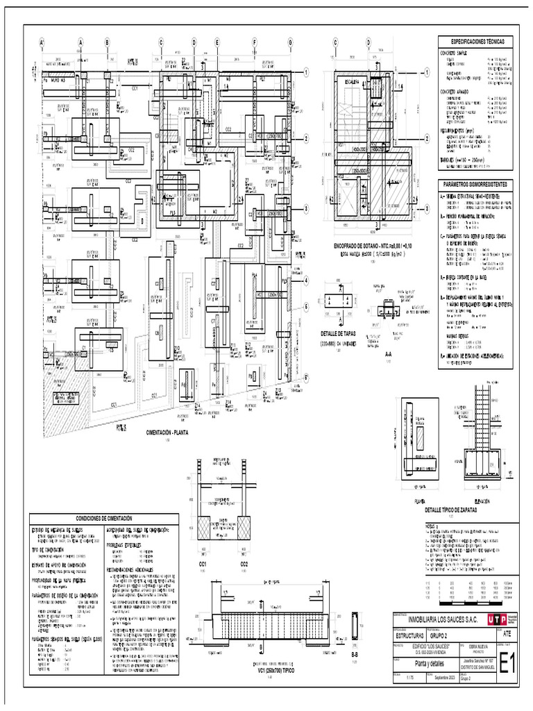 Estructura E1 E9 | PDF | Ingeniería estructural