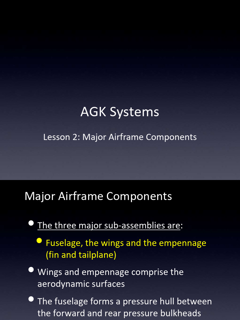 Systems 2 Major Airframe Components S26 PDF | PDF | Fuselage | Spar ...