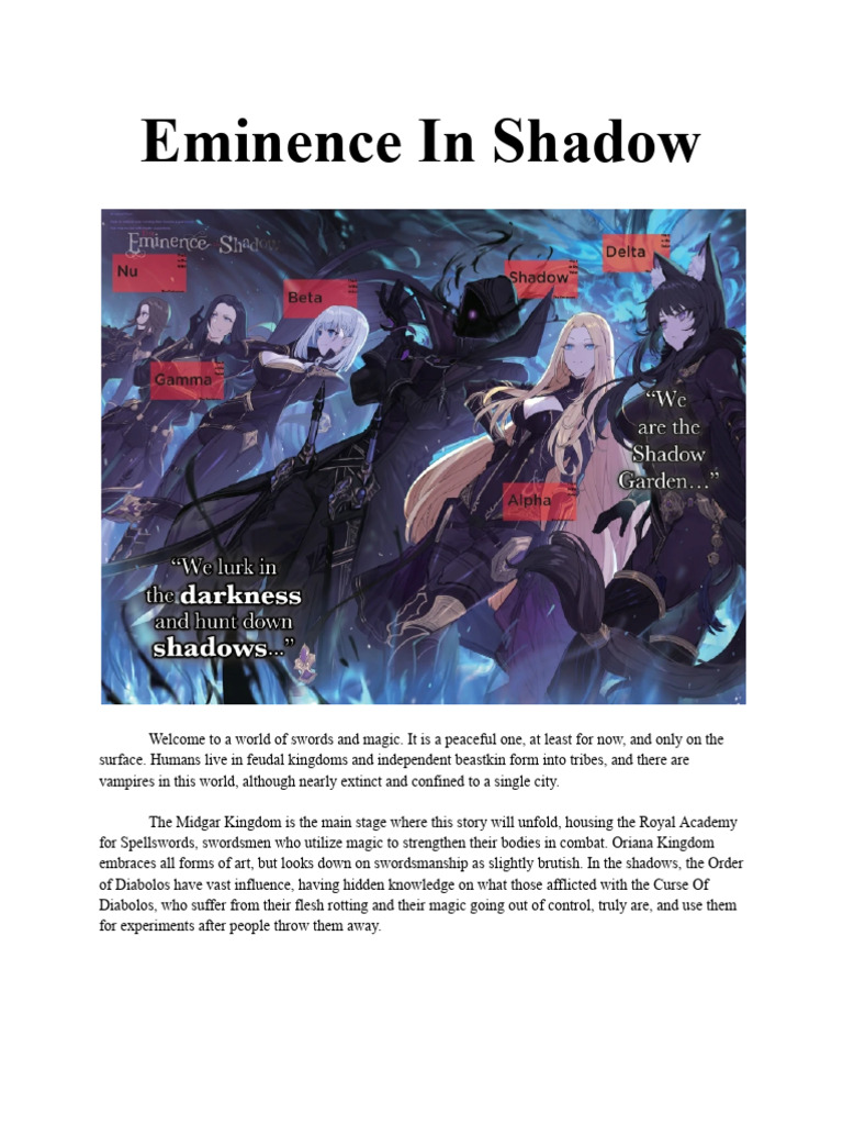 Eminence in Shadow | PDF | Elf (Dungeons & Dragons) | Elves