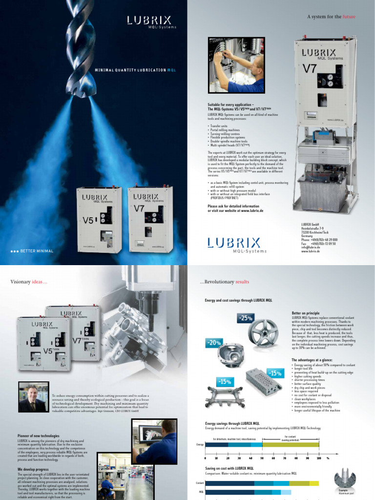 MQL System Lubrix v5 v7 Flyer Eng | PDF | Machining | Energy Conservation