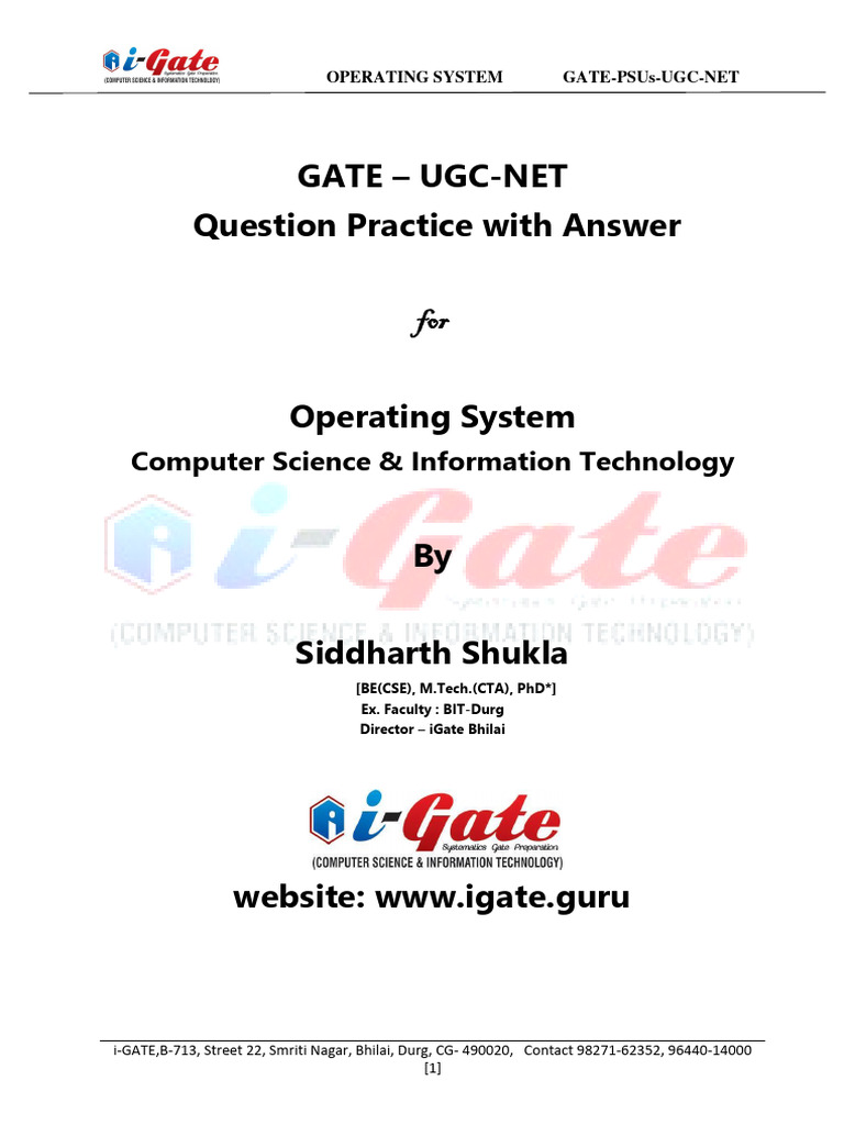 OS Gate 2021 2022 | PDF | Process (Computing) | Thread (Computing)