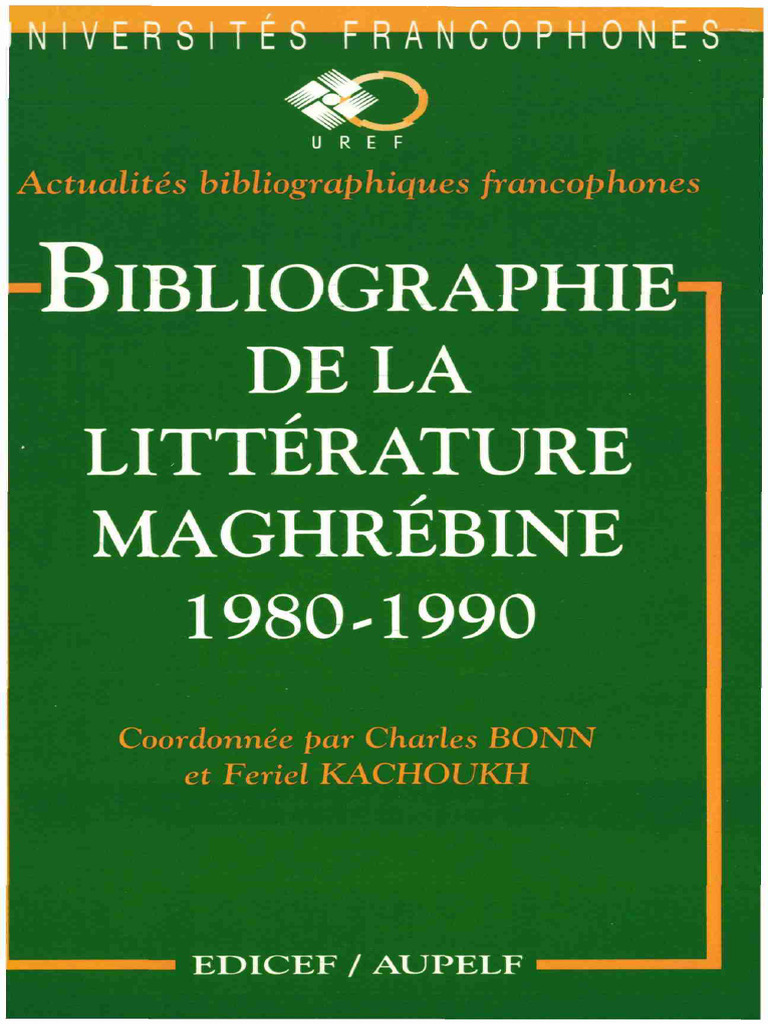 Bibliographie de la littérature maghrébine | PDF | Bases de données ...
