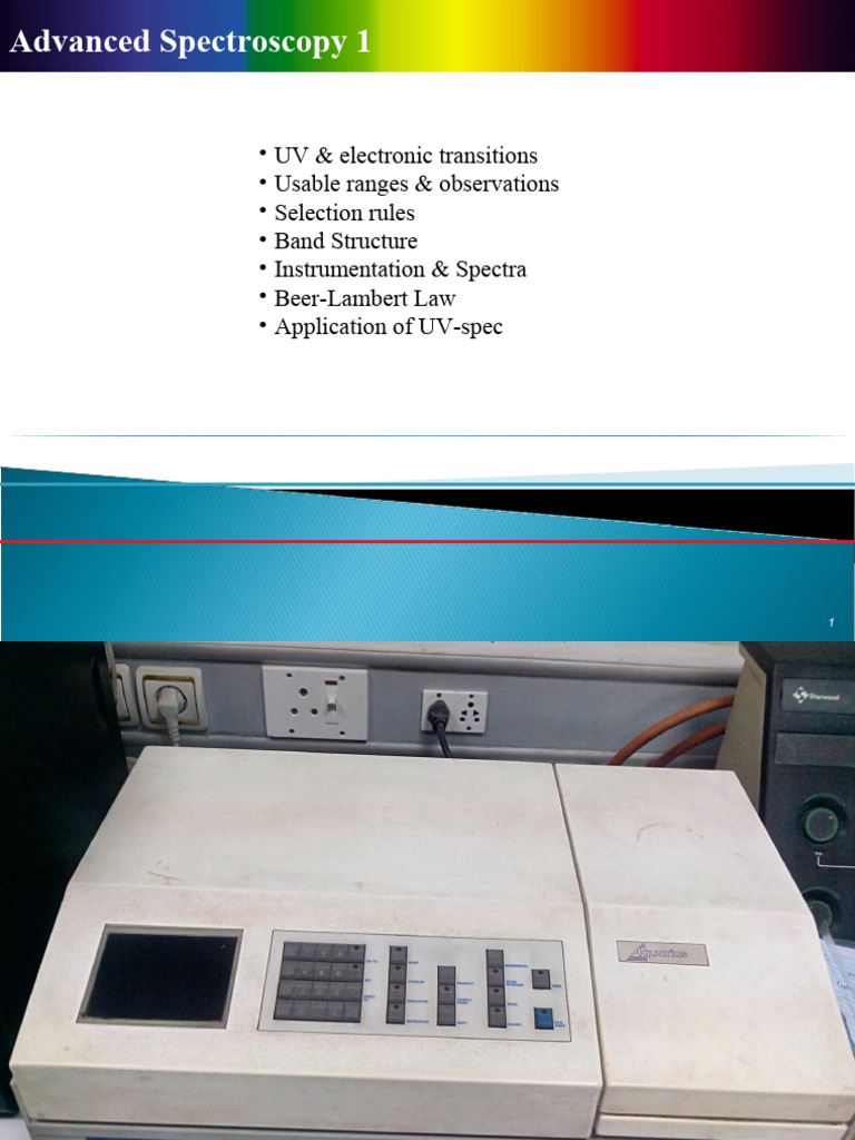 UV Spectros | PDF | Ultraviolet–Visible Spectroscopy | Molecular Orbital