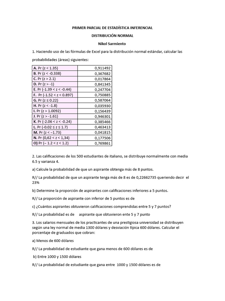 Estadistica Inferencial 1 | PDF | Estadísticas | Teoría estadística