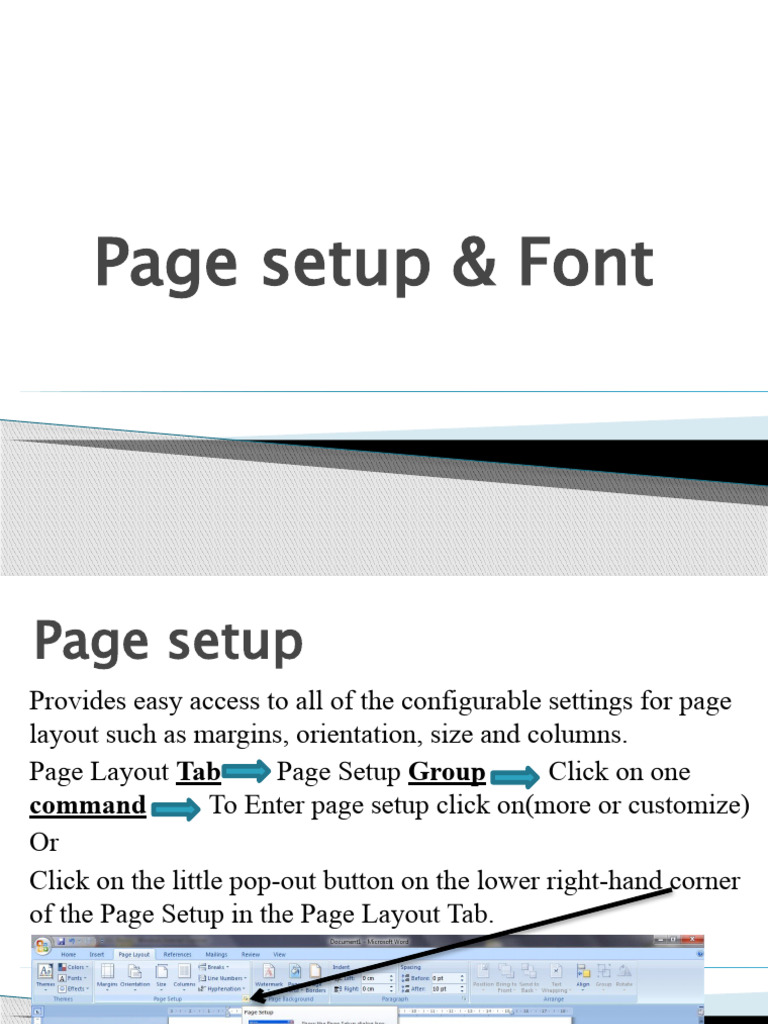 1-8-Page Setup & Font | PDF | Page Layout | Human Communication