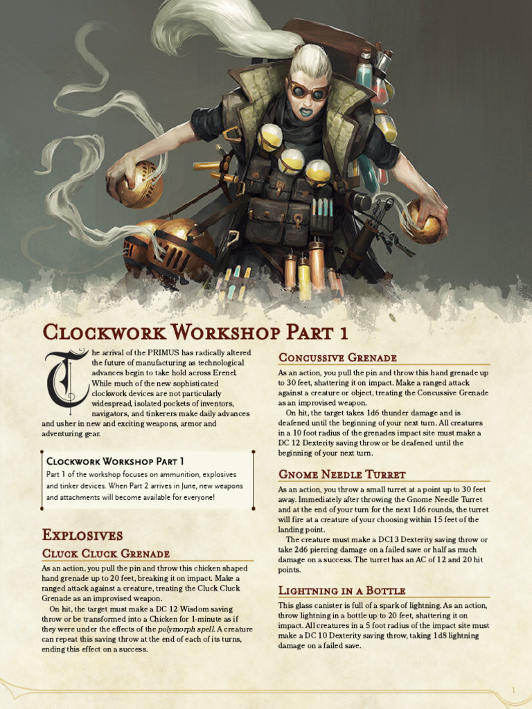 Clockwork Workshop Part 1 | PDF | Ammunition | Firearms