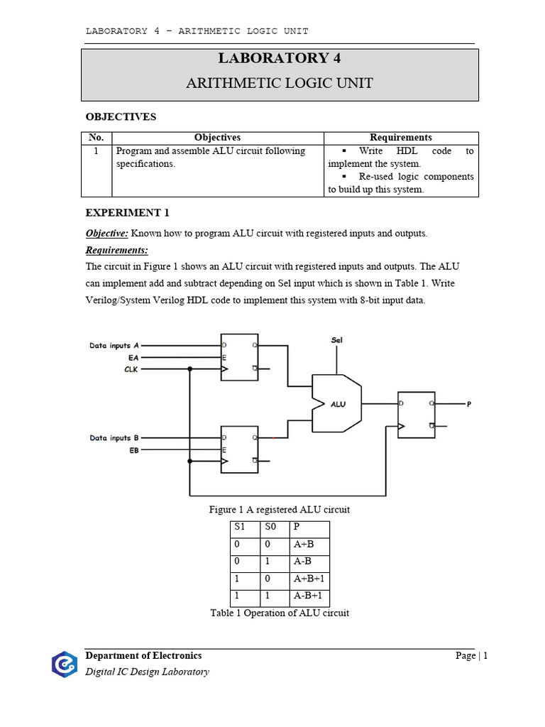 223 EE3117 DIC Lab4 Eng Updated 09152023 | PDF | Logic Gate | Information And Communications ...