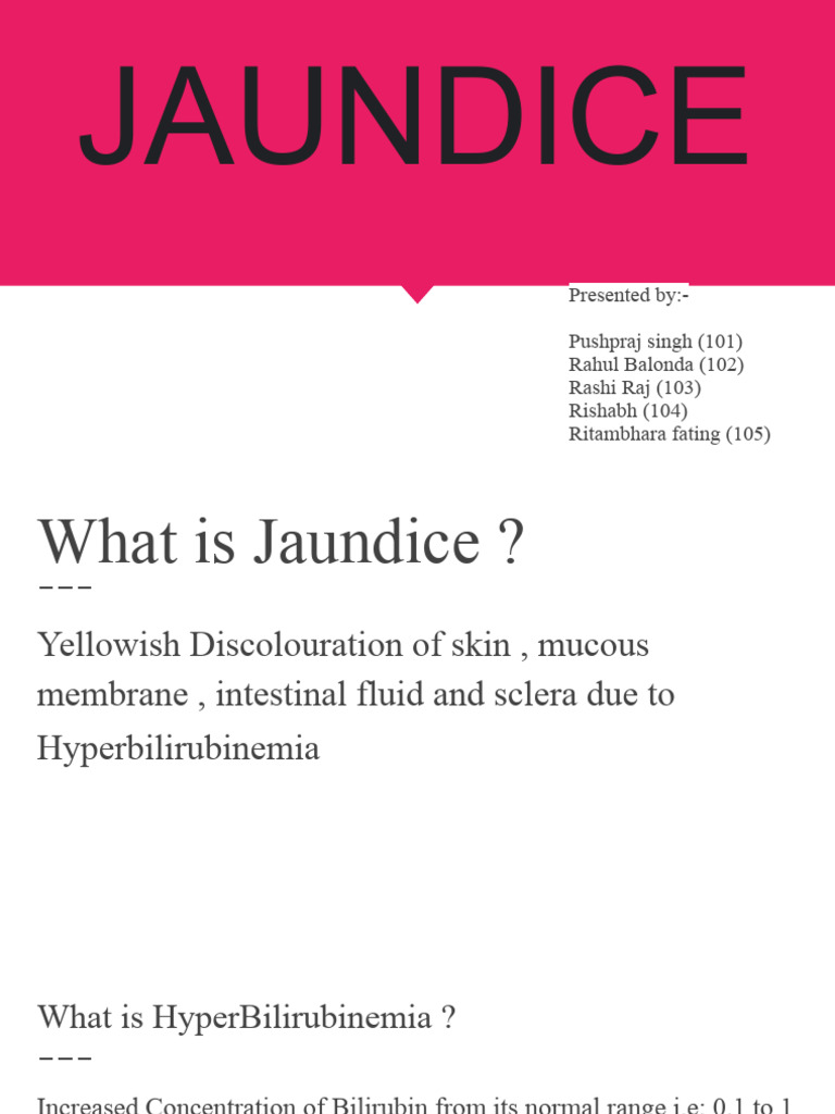 Understanding Jaundice: Types & Causes | PDF | Science & Mathematics