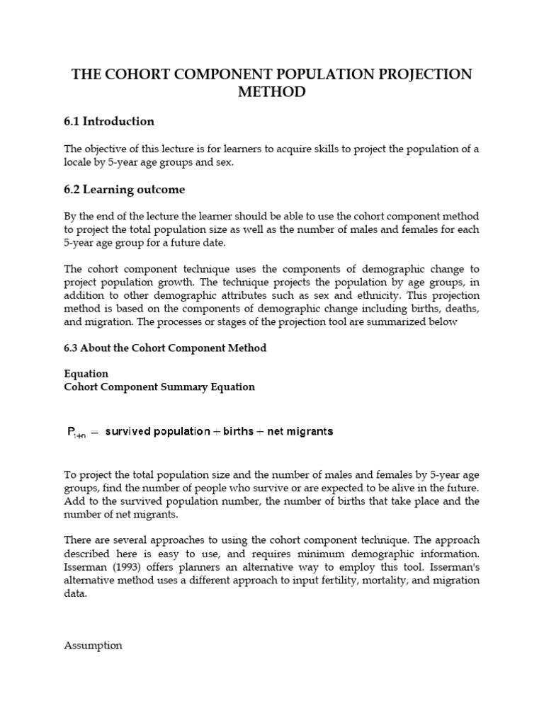 Acs 411 Lecture 10notes | PDF | Demography | Human Migration