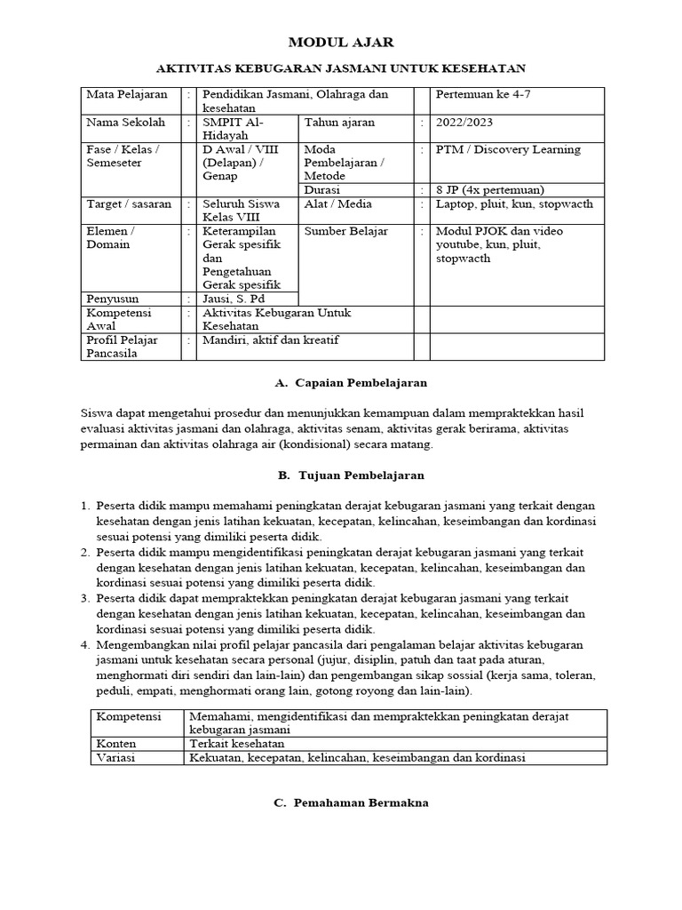 Modul Ajar (Akj) | PDF