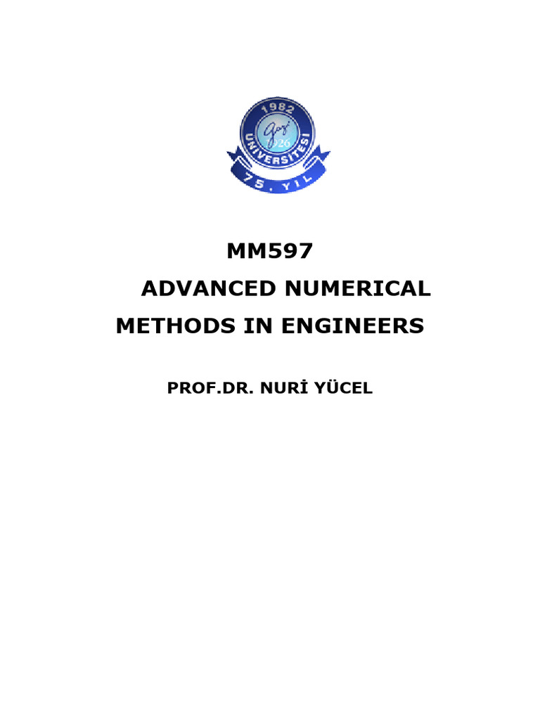 Advanced Numerical Methods Overview | PDF | Matrix (Mathematics) | Integral