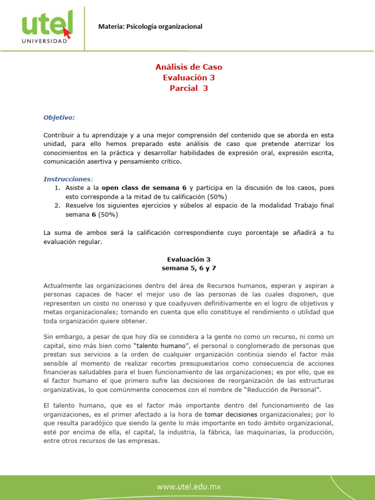 Psicología Organizacional: Caso Ceci | PDF | Derecho laboral | Relaciones laborales