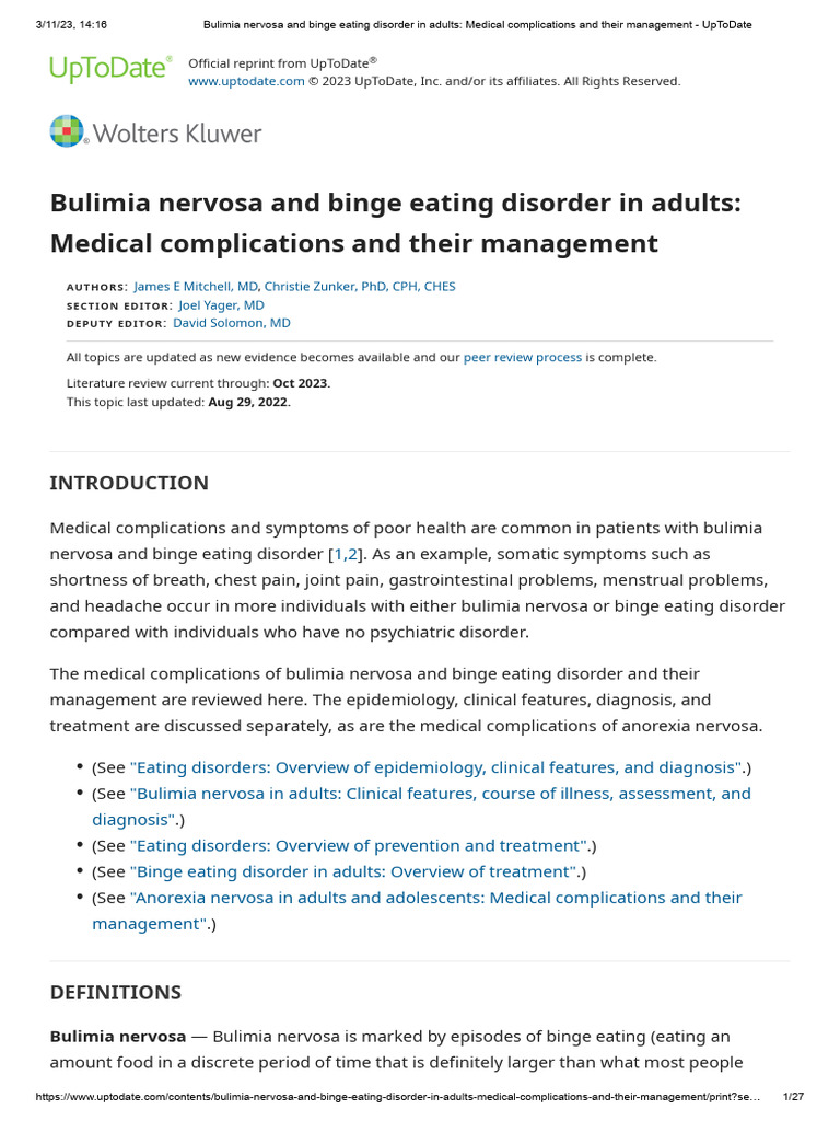 Bulimia Nervosa and Binge Eating Disorder in Adults_ Medical ...