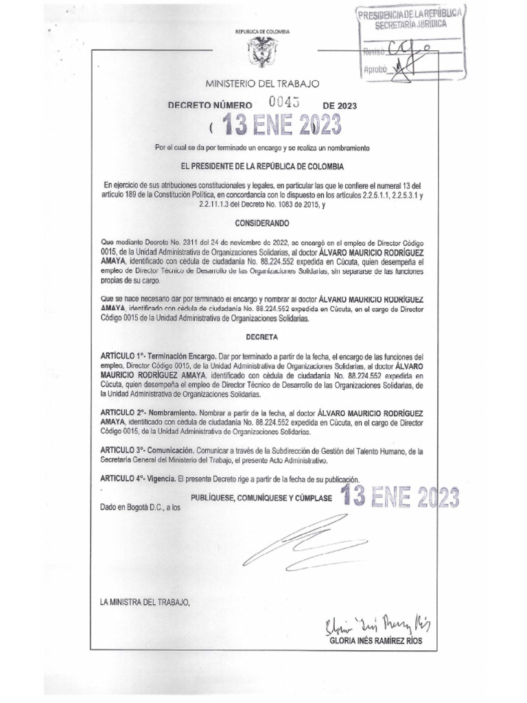 Decreto No. 0045 | PDF