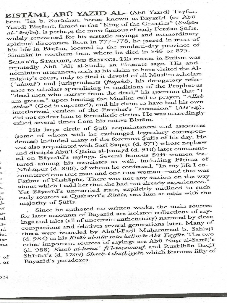 Bayazid Bistami | PDF