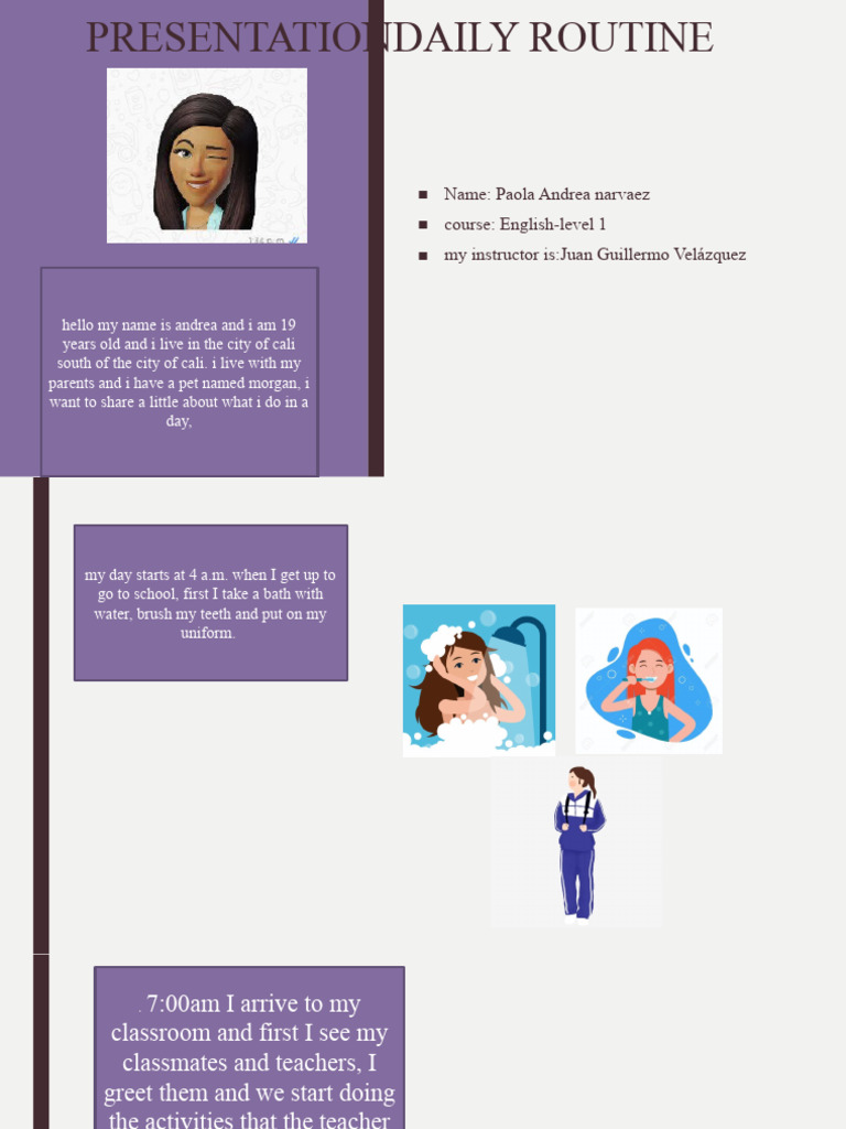 Presentacion Rutina Diaria | PDF