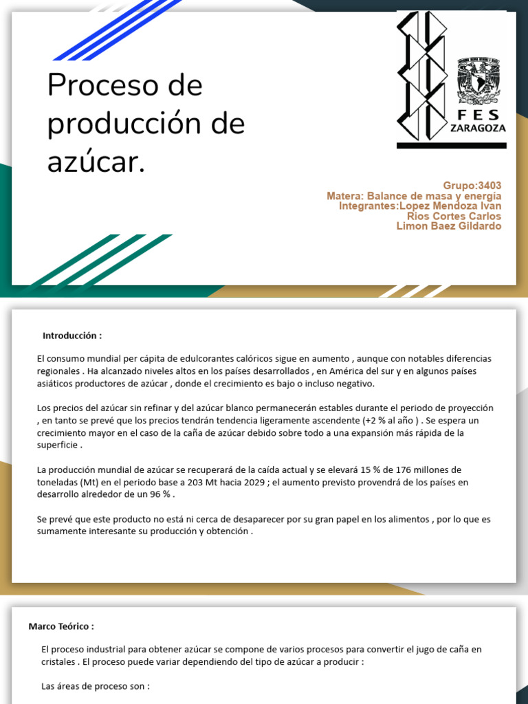 Proceso de produccion de azucar | PDF | Azúcar | Dieta y nutrición