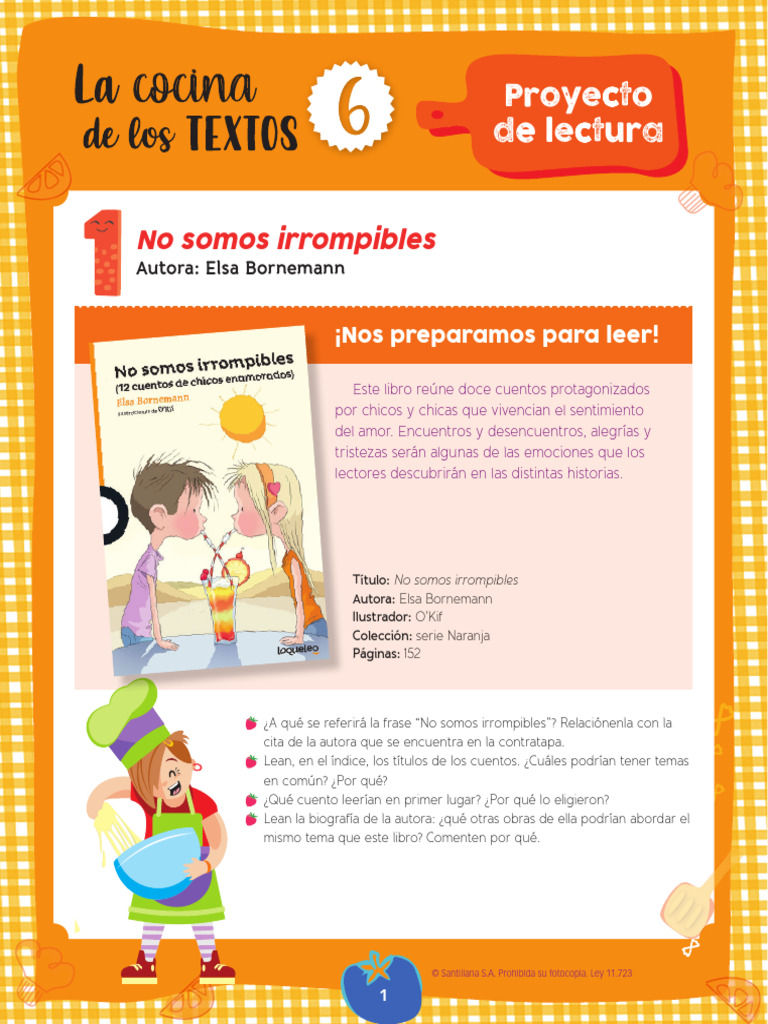 La Cocina 6 - Proyecto de Lectura 1-2-3 | PDF | Cuentos | Novelas