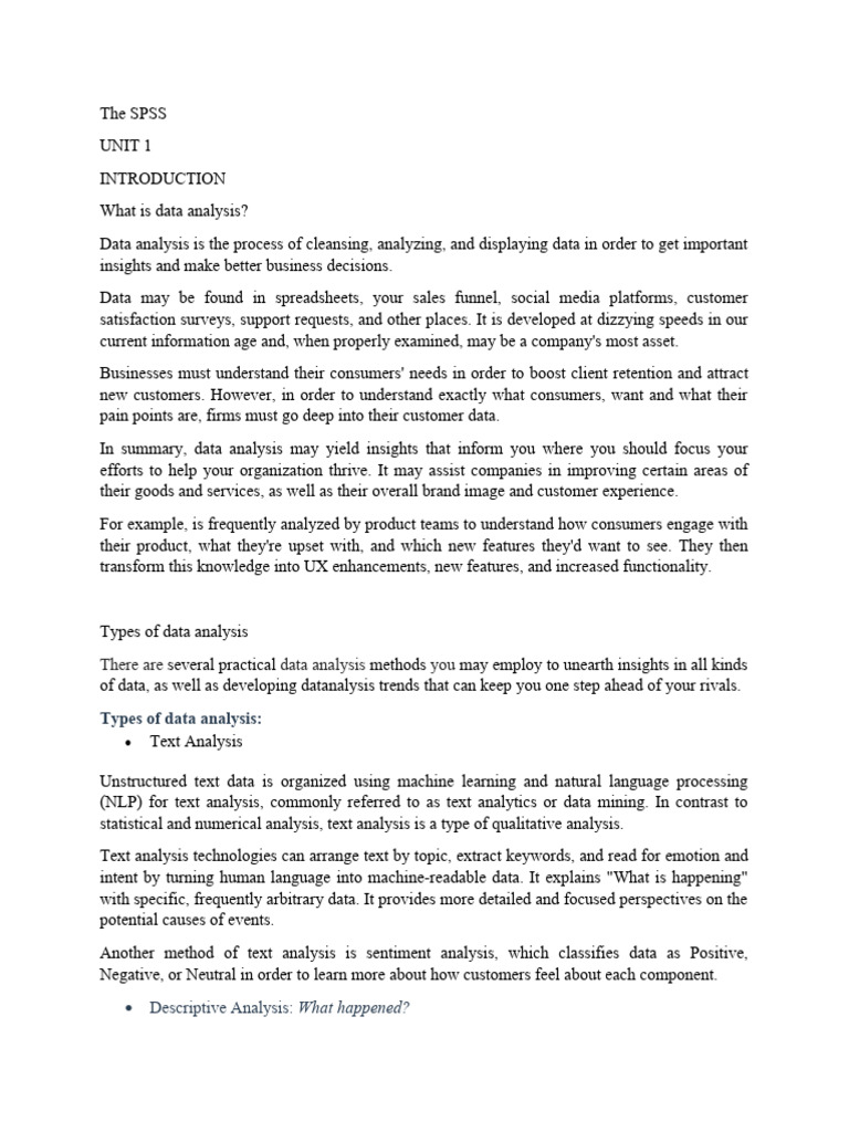 SPSS (Unit 1) | PDF | Spss | Computing