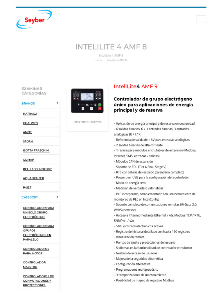 Controlador InteliLite 4 AMF 8 para Grupos | PDF | Informática ...